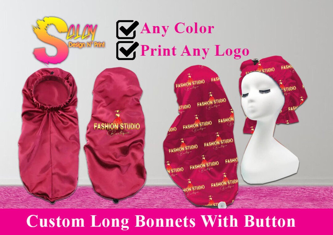 Custom Double Layer Bonnet With Adjust Band, Logo Added, Personalized ...
