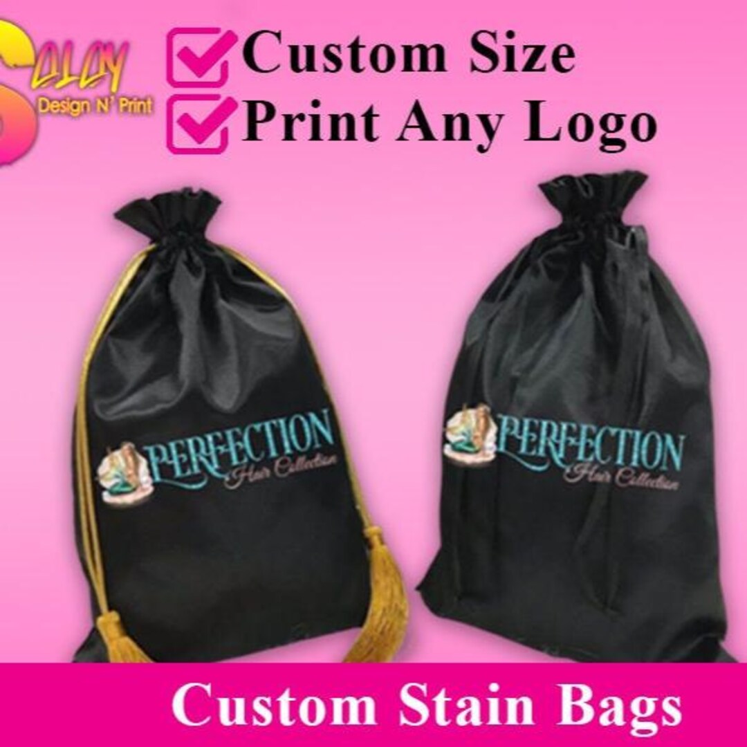 Custom Satin Bags W/ Tassels, Customized Satin Bags With Logo, Satin ...