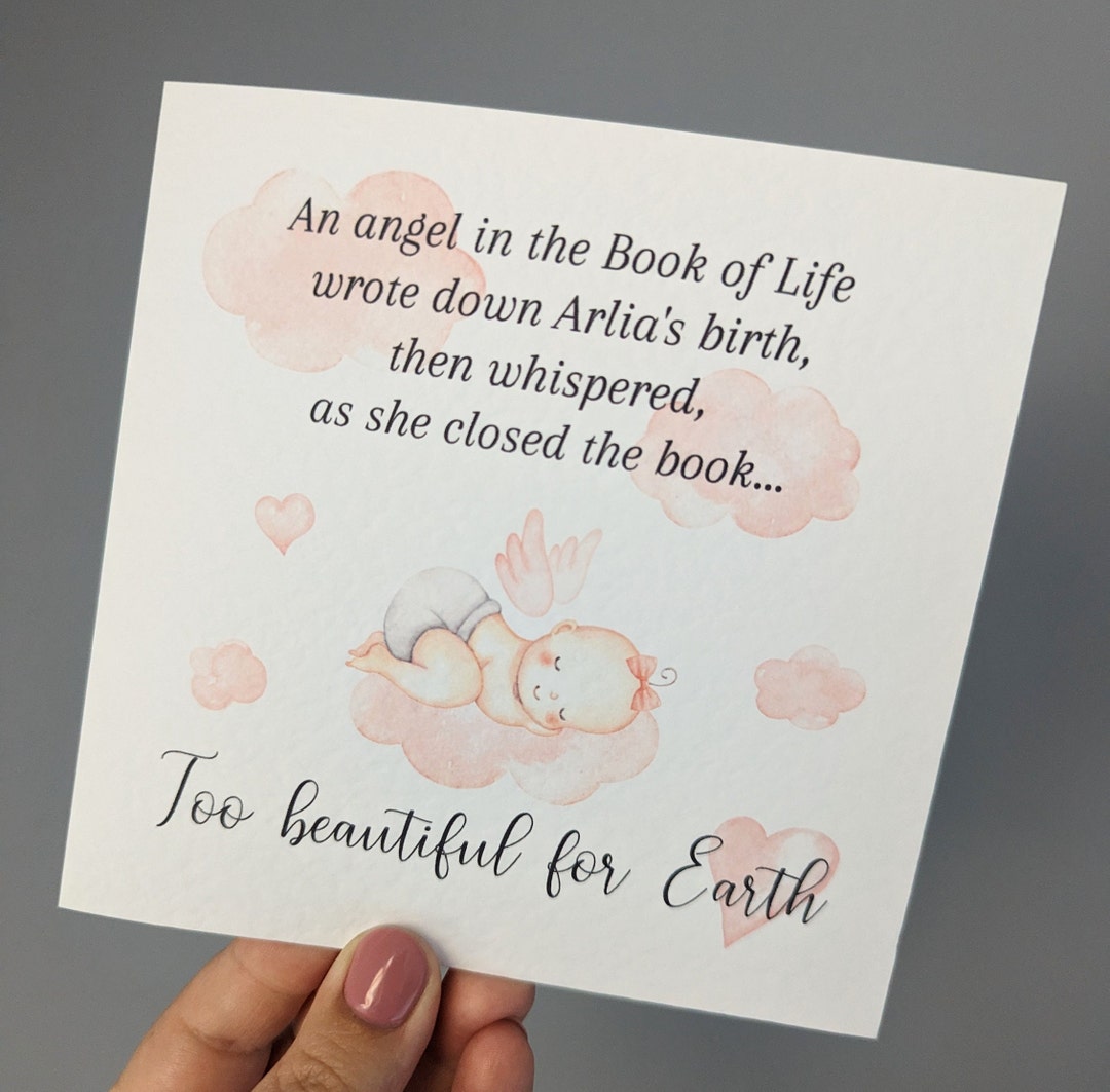 Personalised too Beautiful for Earth Baby Loss - Etsy