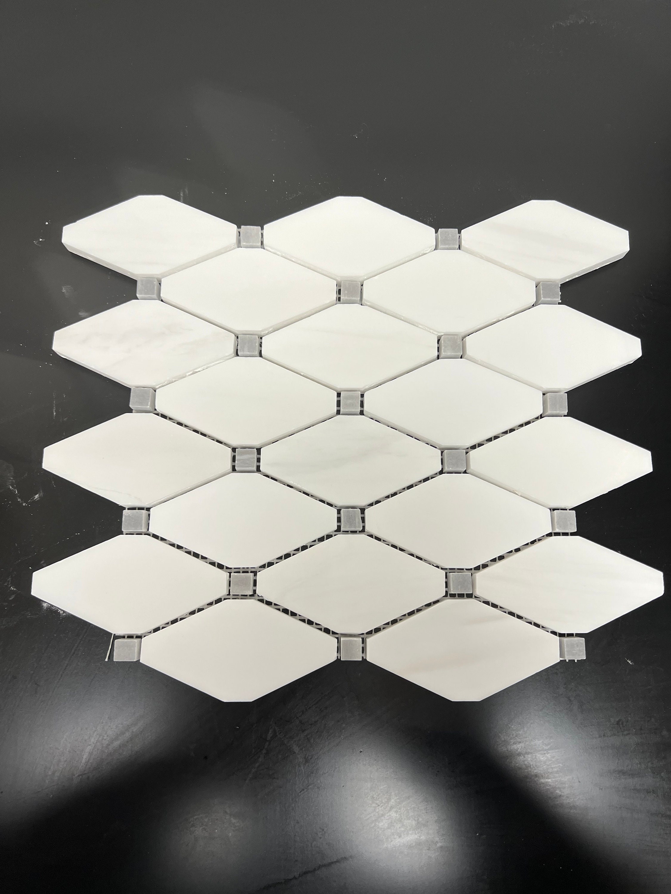 Bianco Dolomite 2x4 Clip Diamond Tile - Etsy