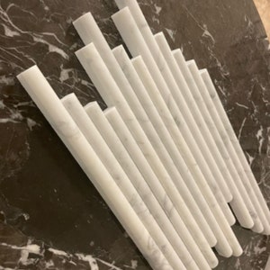 2x12 Carrara Natural Sone Marble Pencil Bullnose - Etsy