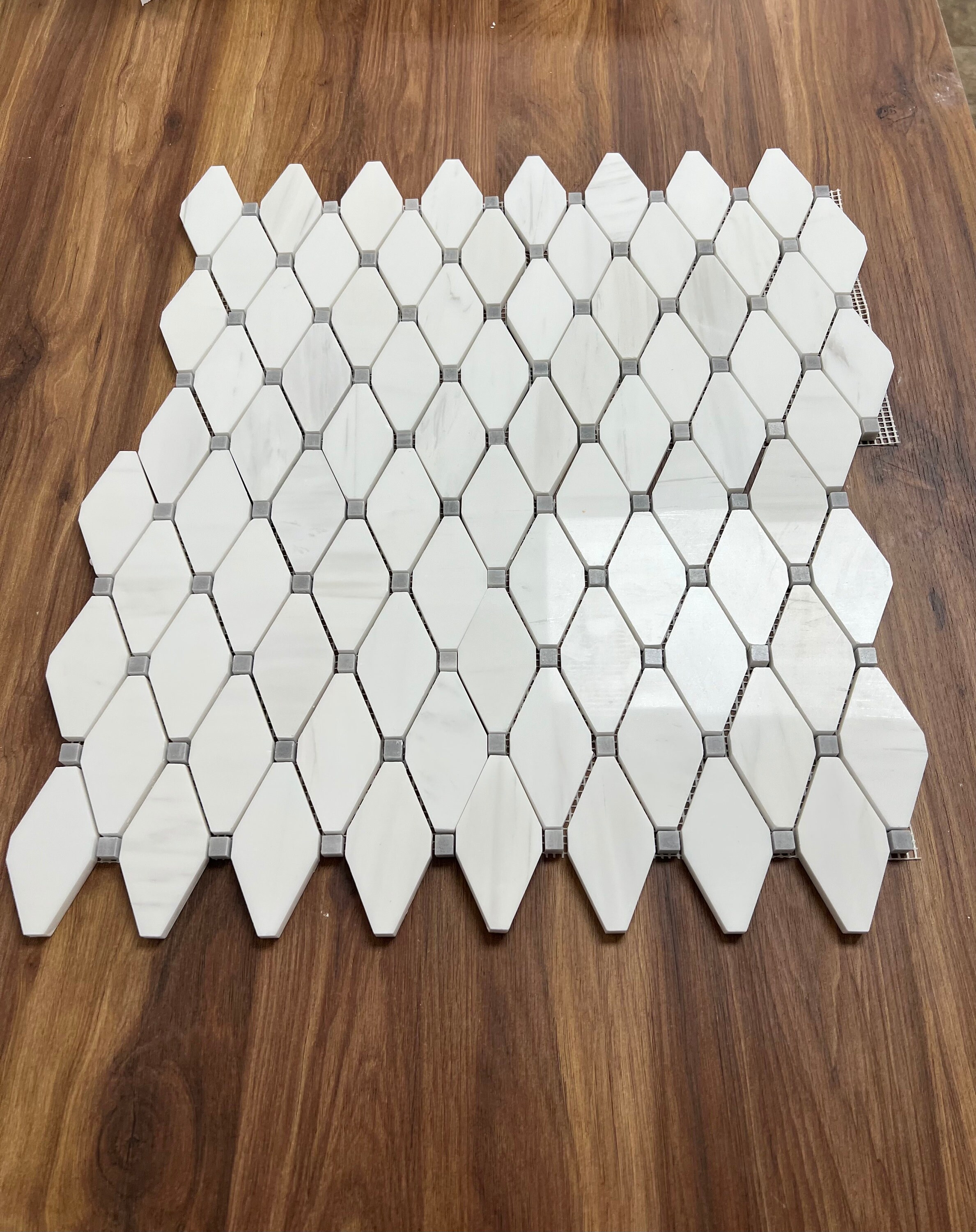 Bianco Dolomite 2x4 Clip Diamond Tile - Etsy