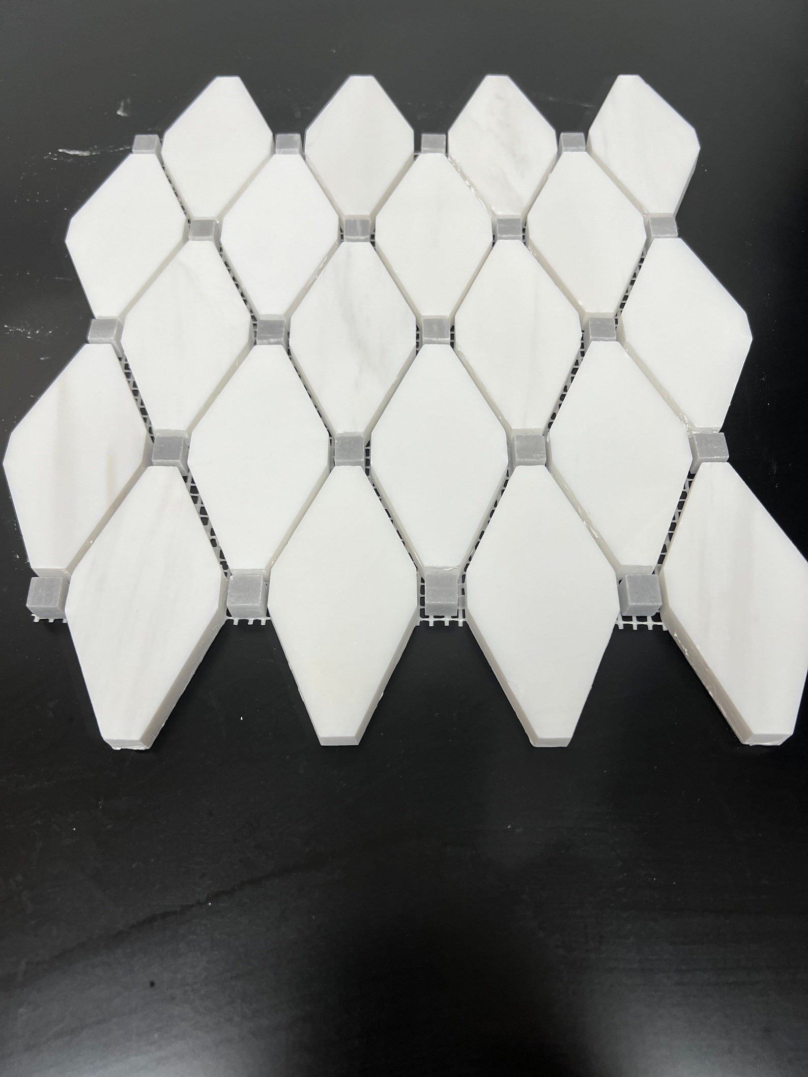 Bianco Dolomite 2x4 Clip Diamond Tile - Etsy