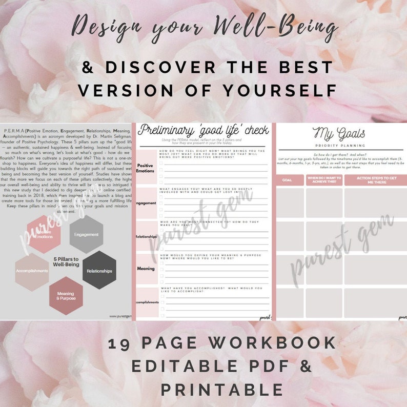 Self-care Planner, Goals Planner, Organizer, Self-love, Weekly Planner ...