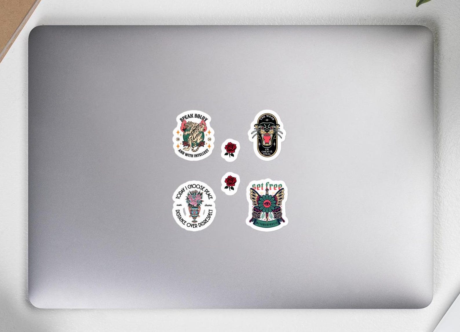 Custom Traditional Tattoo Inspired Stickers, Fun Stickers for Laptop or ...