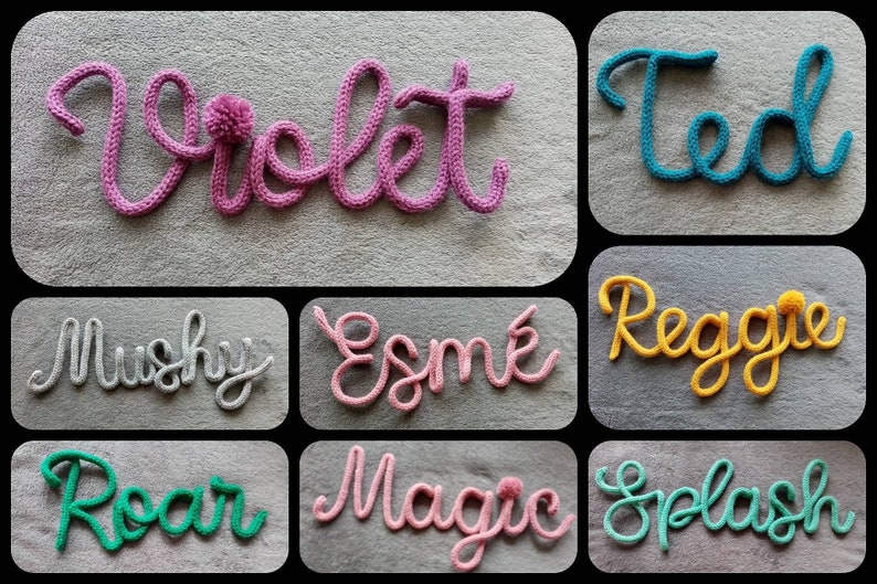 Customised Knitted Wire Words. Knitted Wire Names. Knitted - Etsy UK
