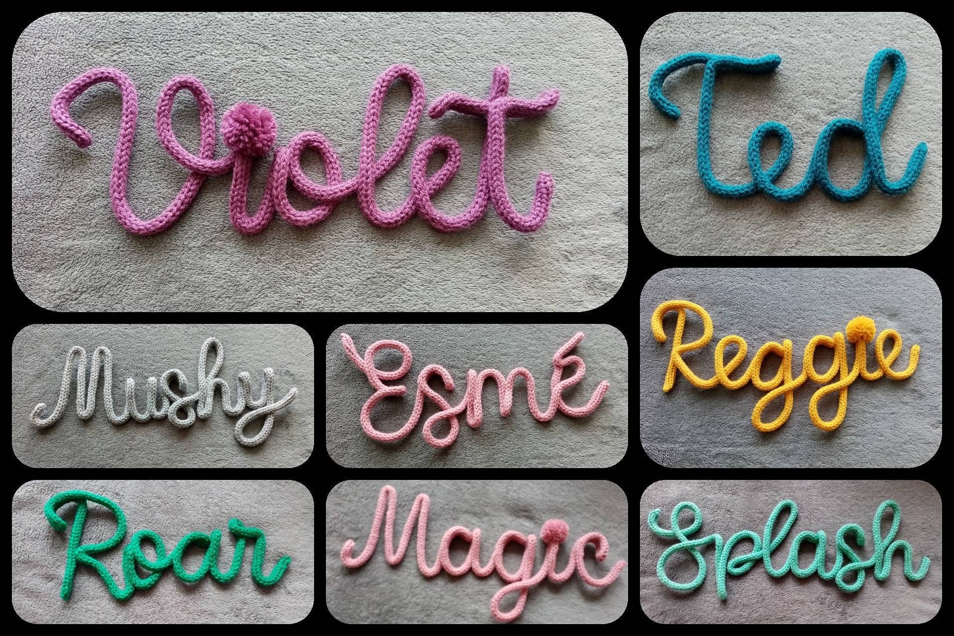 Customised Knitted Wire Words Knitted Wire Names Knitted Etsy Uk