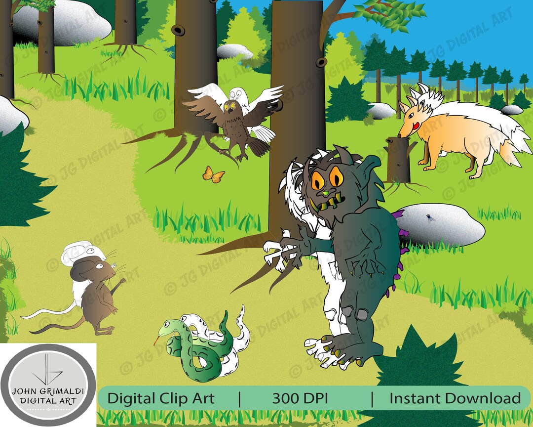 Gruffalo Story Companion Clip Art, 11 Piece Set, Story Images and ...