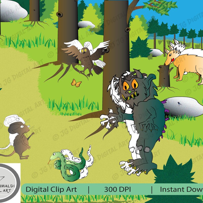 Gruffalo Clipart - Etsy UK
