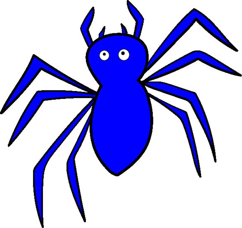 Rainbow Spiders Digital Clipart 11 Colorful Spiders Including | Etsy