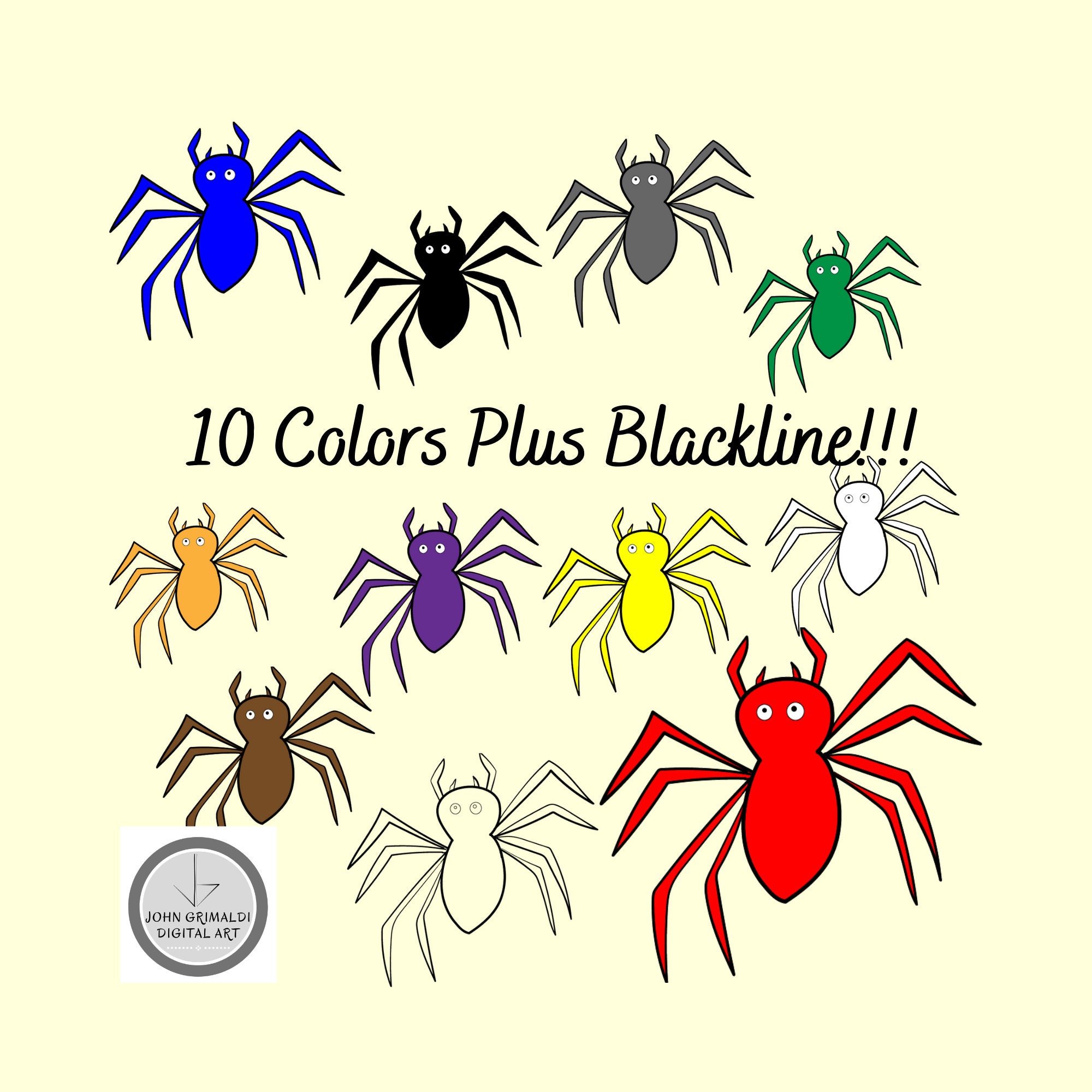 Colorful Spider Clipart