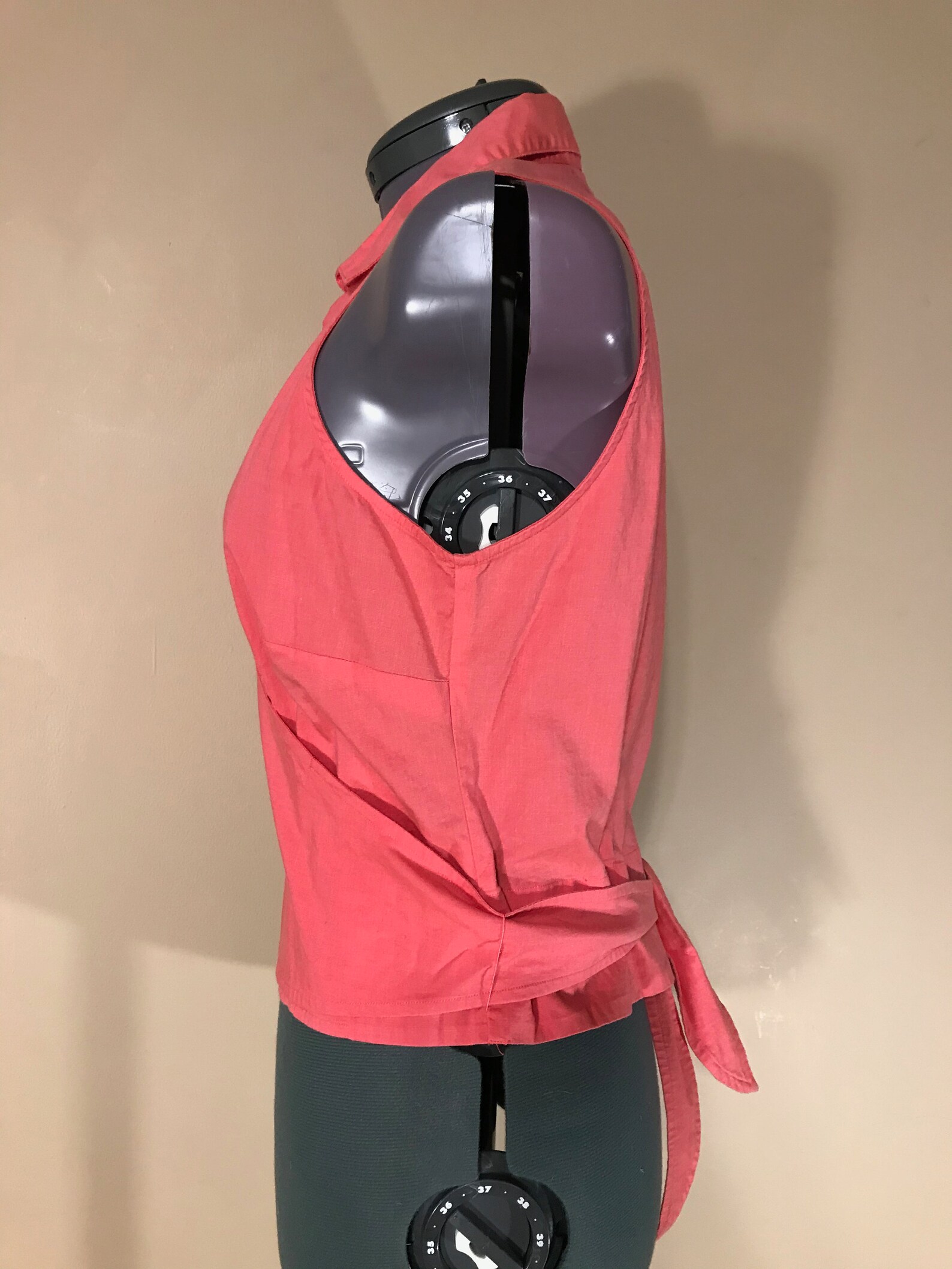 SIZE 12 Coral Wrap Top Jcpenney Mixxit Mixit Brand Home | Etsy