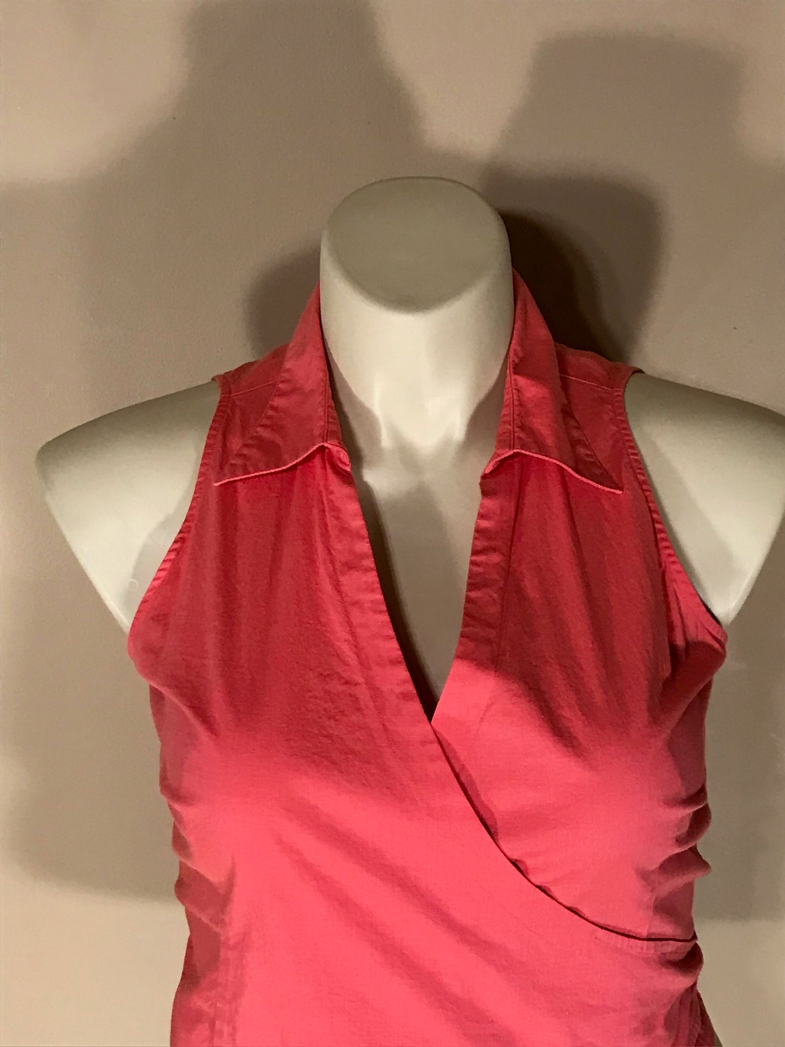 SIZE 12 Coral Wrap Top Jcpenney Mixxit Mixit Brand Home | Etsy