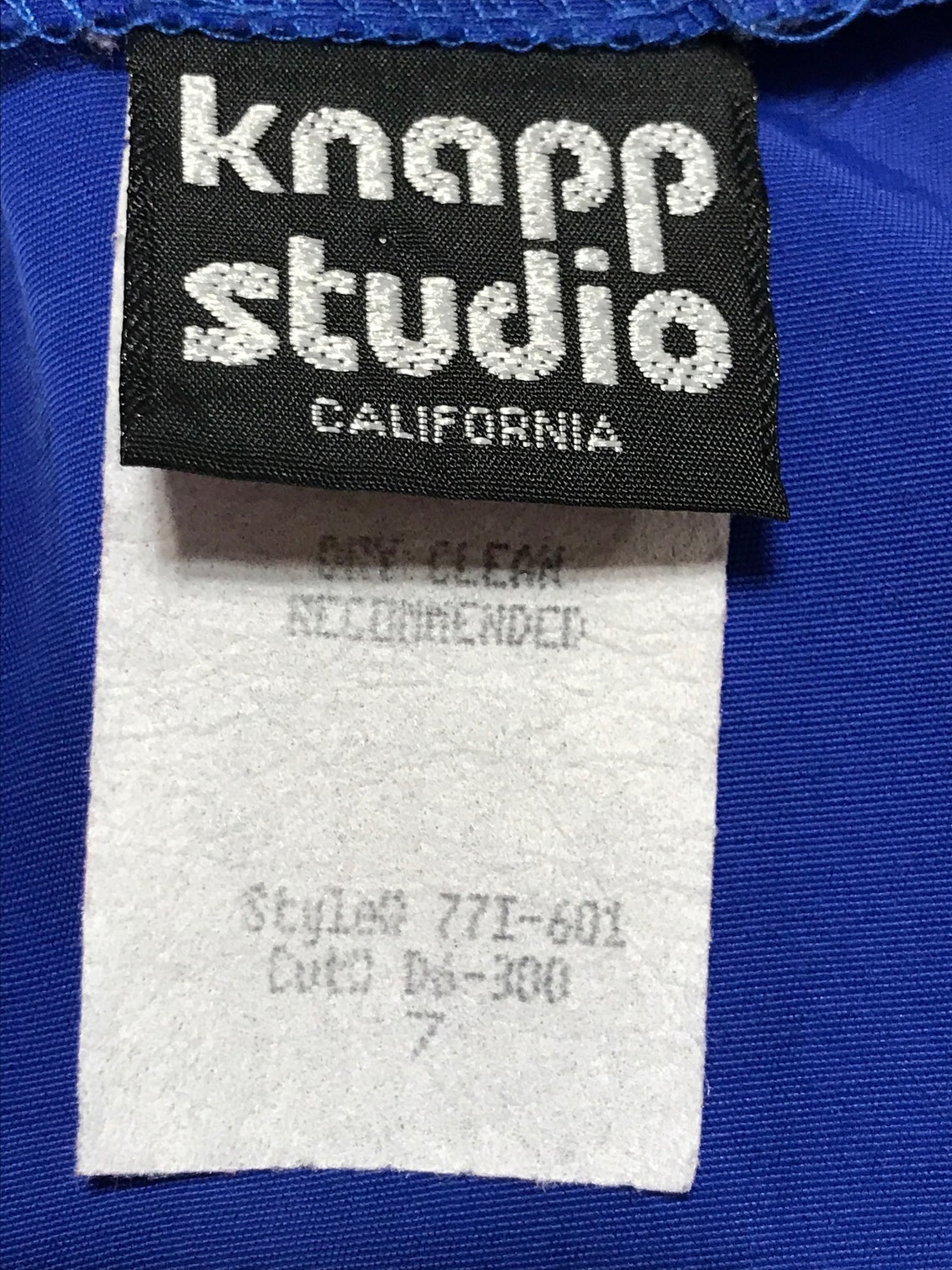 SIZE 7 Tank Dress Bright Royal Blue 1980's Knapp Studio | Etsy