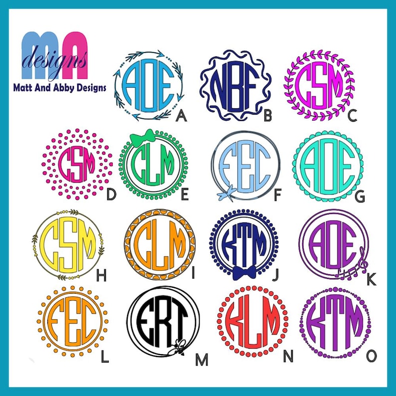 Ready to Apply Vinyl Monogram - Etsy