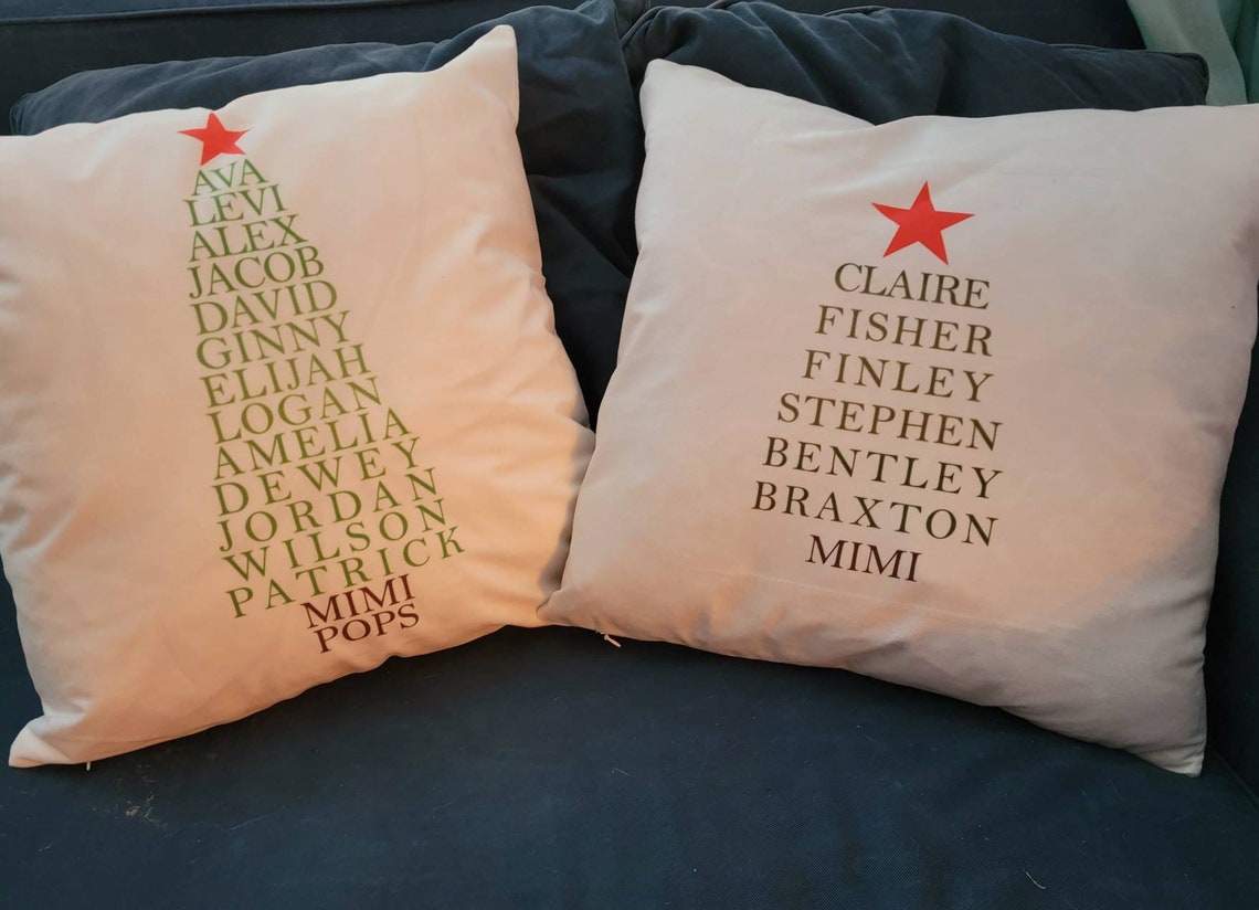 Personalized Christmas Pillows - Etsy
