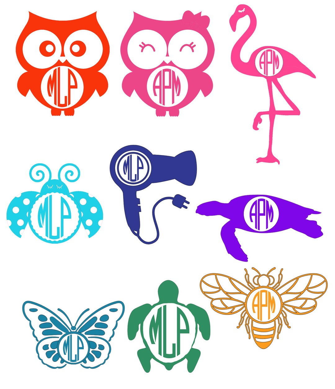 Ready to Apply Vinyl Monogram - Etsy