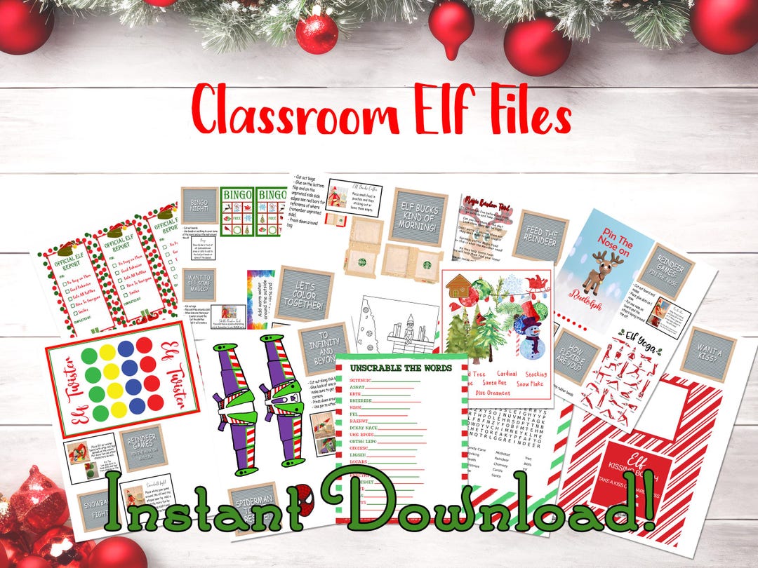 Classroom Digital Prints Elf Kit - Etsy