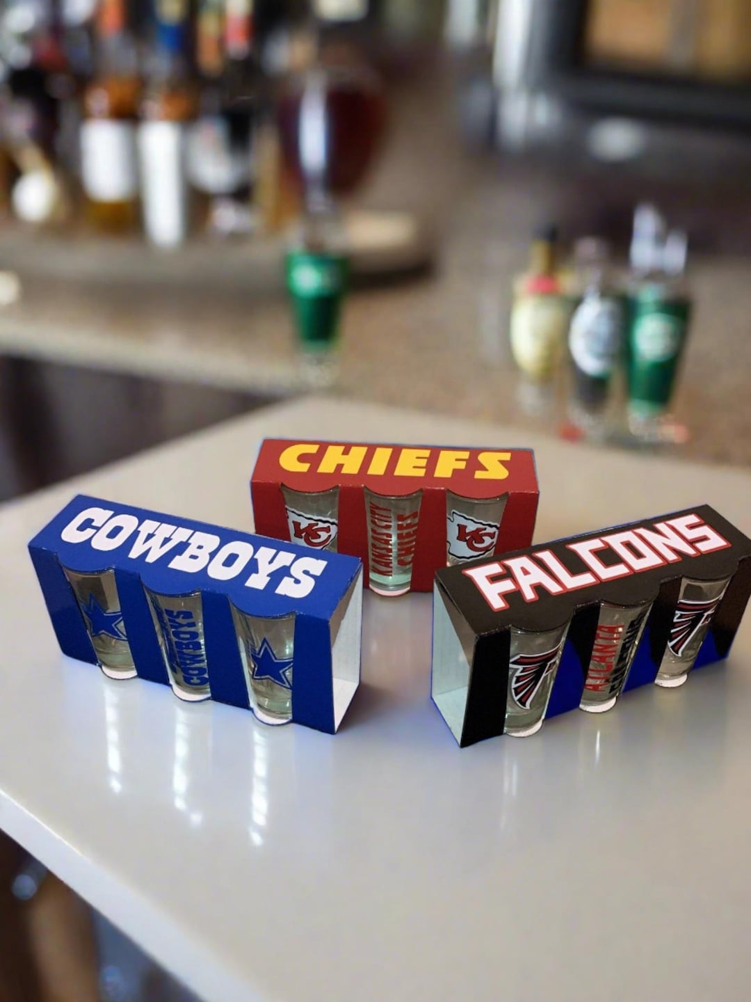 Football Team Shot Glass Set: Personalized NFL Gift - Etsy