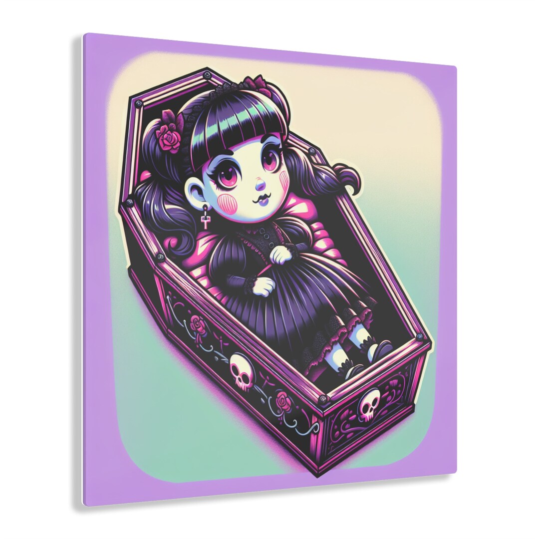 Goth Ghost Girl Resting in Her Casket Pastel Goth Acrylic Prints - Etsy