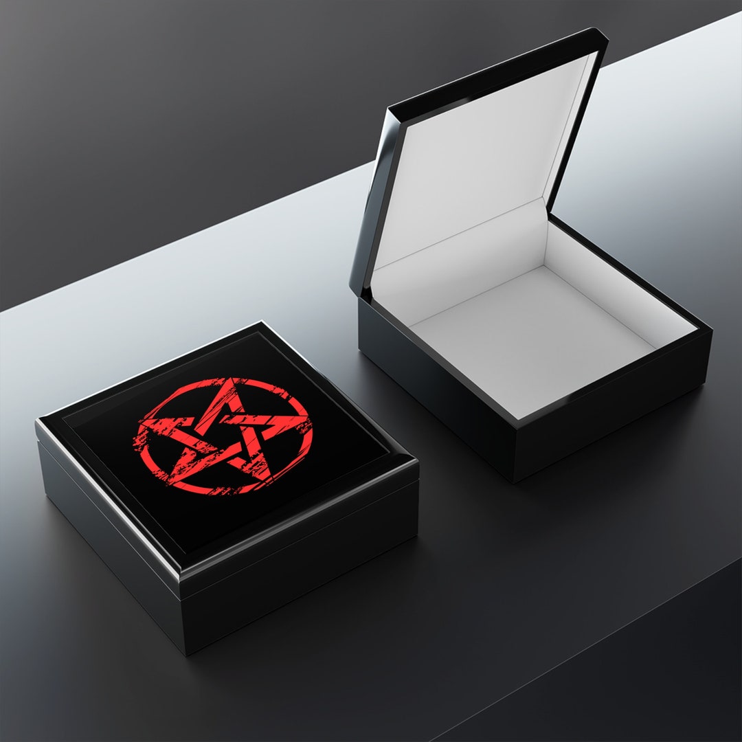 Satanic Red Pentagram Occult Goth Jewelry Box - Etsy