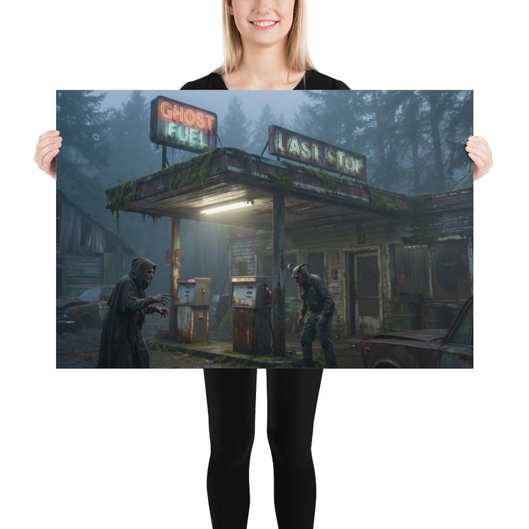 Ghost Fuel Haunted Gas Station | Last Stop Poster - Etsy