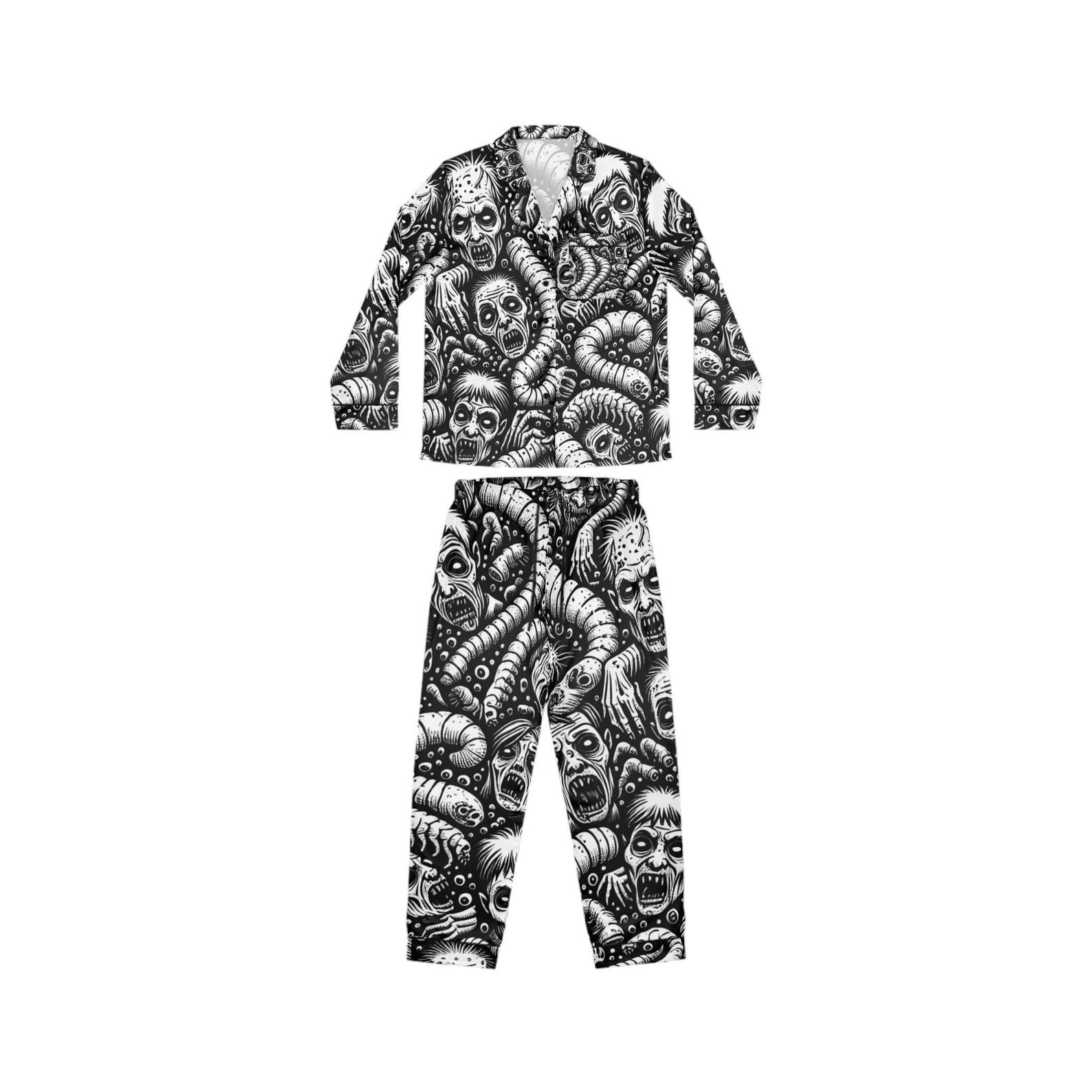 Zombies and Maggots Goth Women's Satin Pajamas (AOP) - Etsy