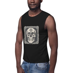 Gothic Skull and Cross Goth Muscle Shirt - Etsy