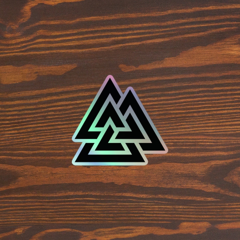 Valknut Viking Symbol Holographic Stickers - Etsy