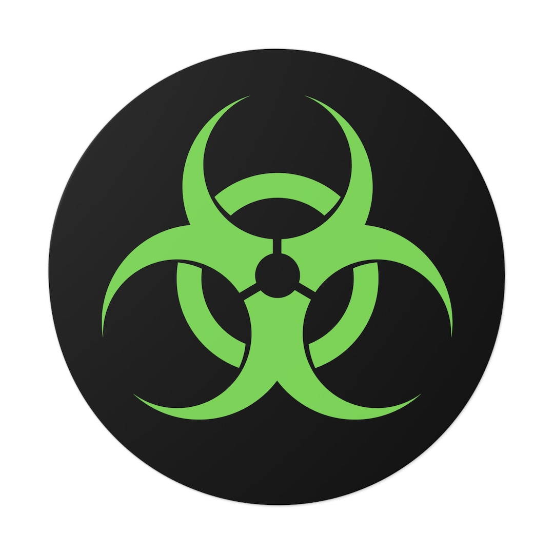 Toxic Waste Symbol Round Vinyl Stickers - Etsy