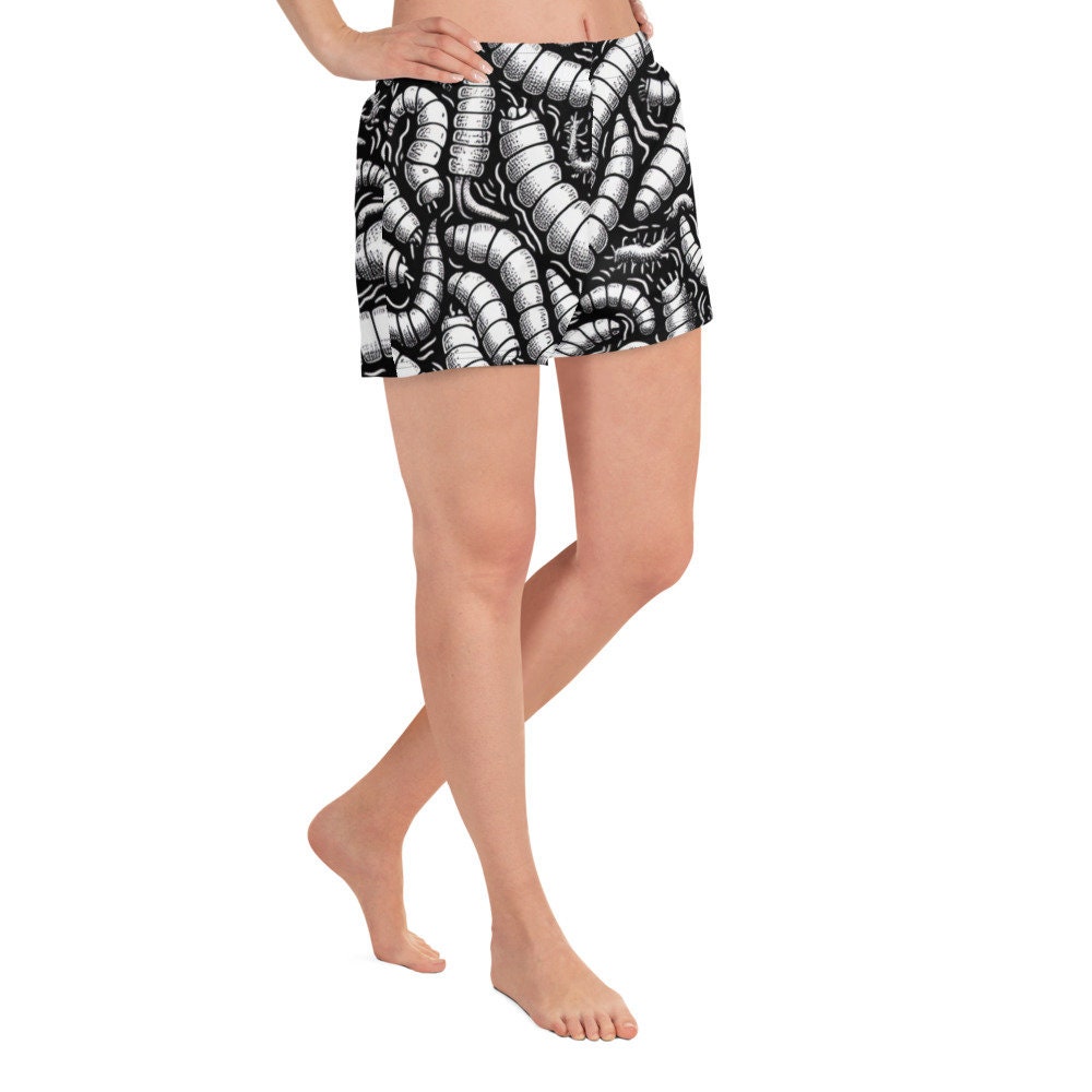 Maggots Goth Horror Zombie Themed Womens Recycled Athletic Shorts - Etsy