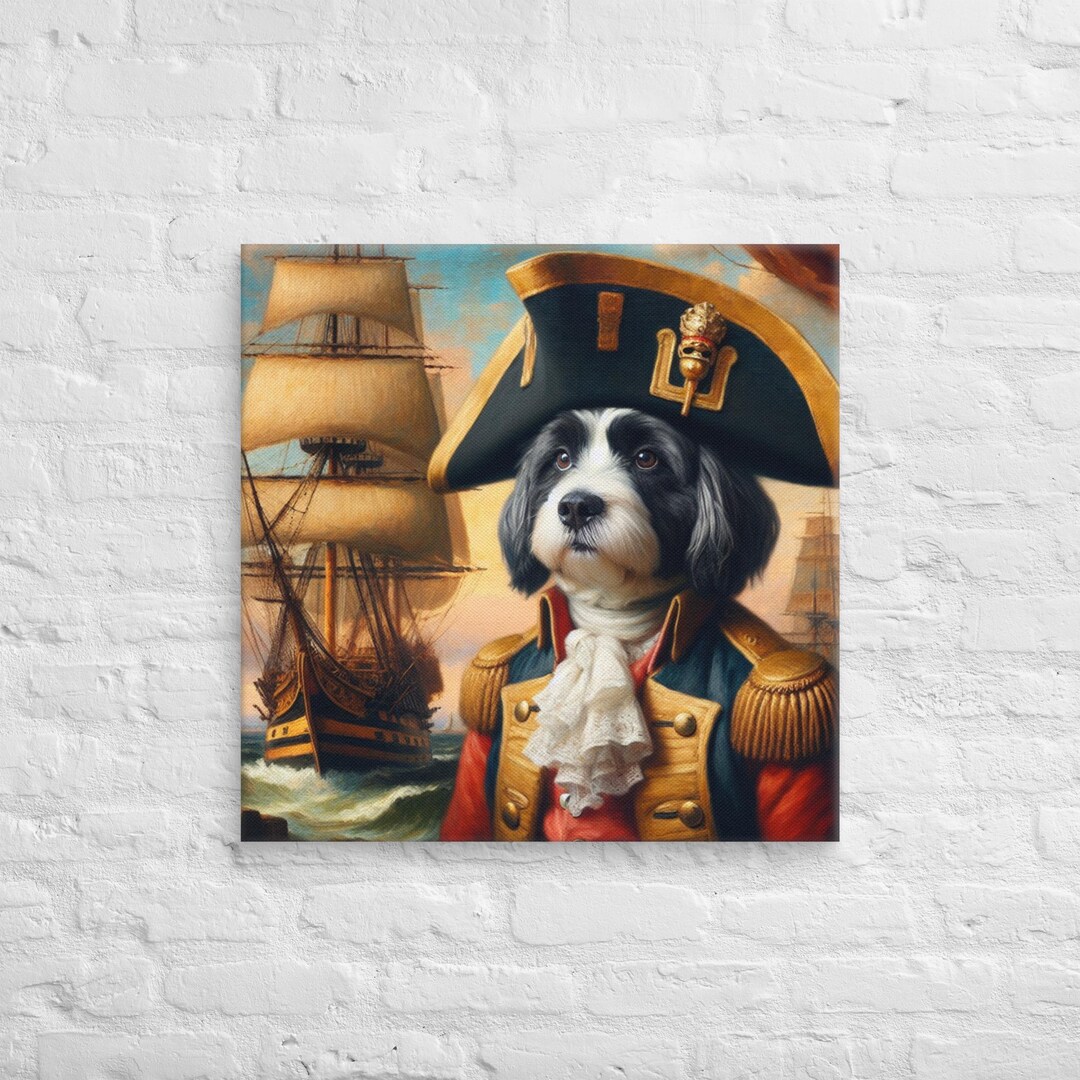 Sea Dog | Captain Dog on a Sailing Ship Canvas - Etsy