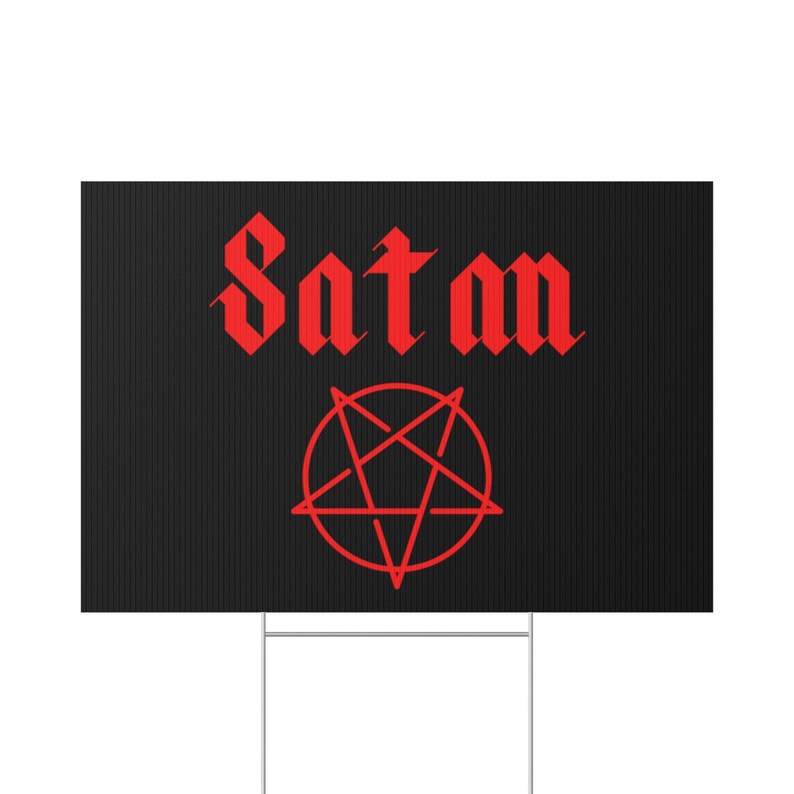 Satan Pentagram Yard Sign - Etsy