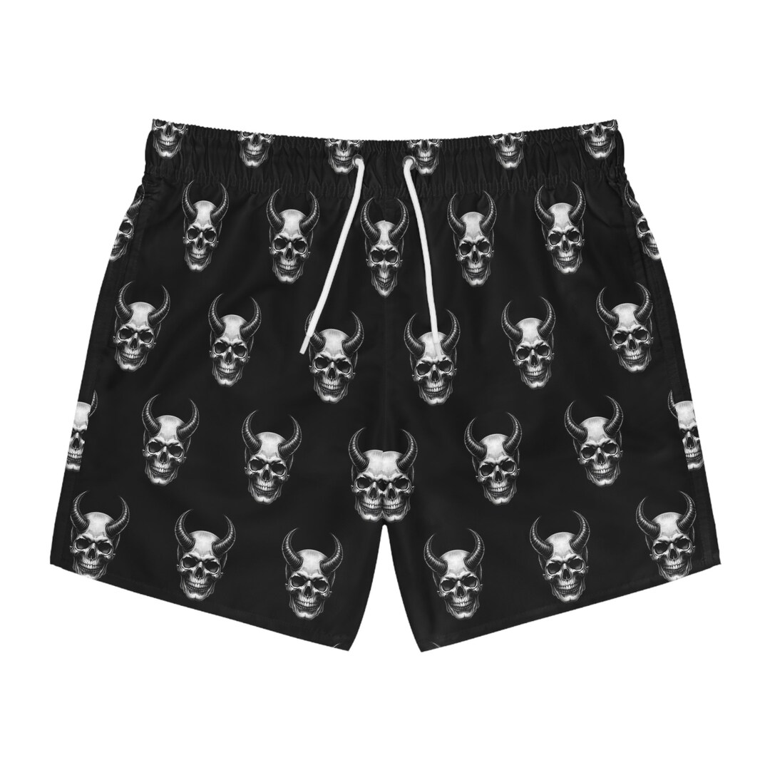 Evil Demon Skulls Pattern Goth Swim Trunks (AOP) - Etsy