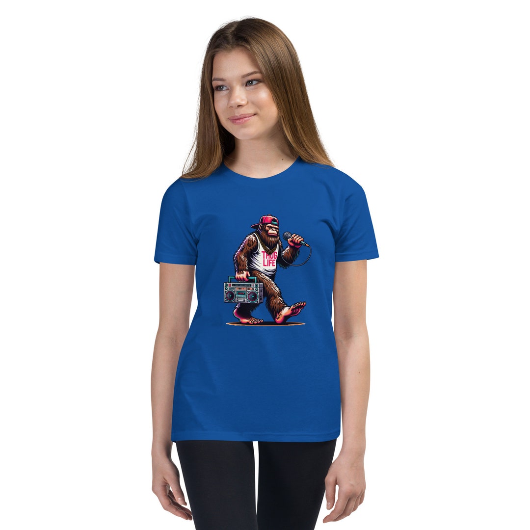 Hip Hop Bigfoot / Sasquatch Cool and Fun Youth Short Sleeve T-shirt - Etsy