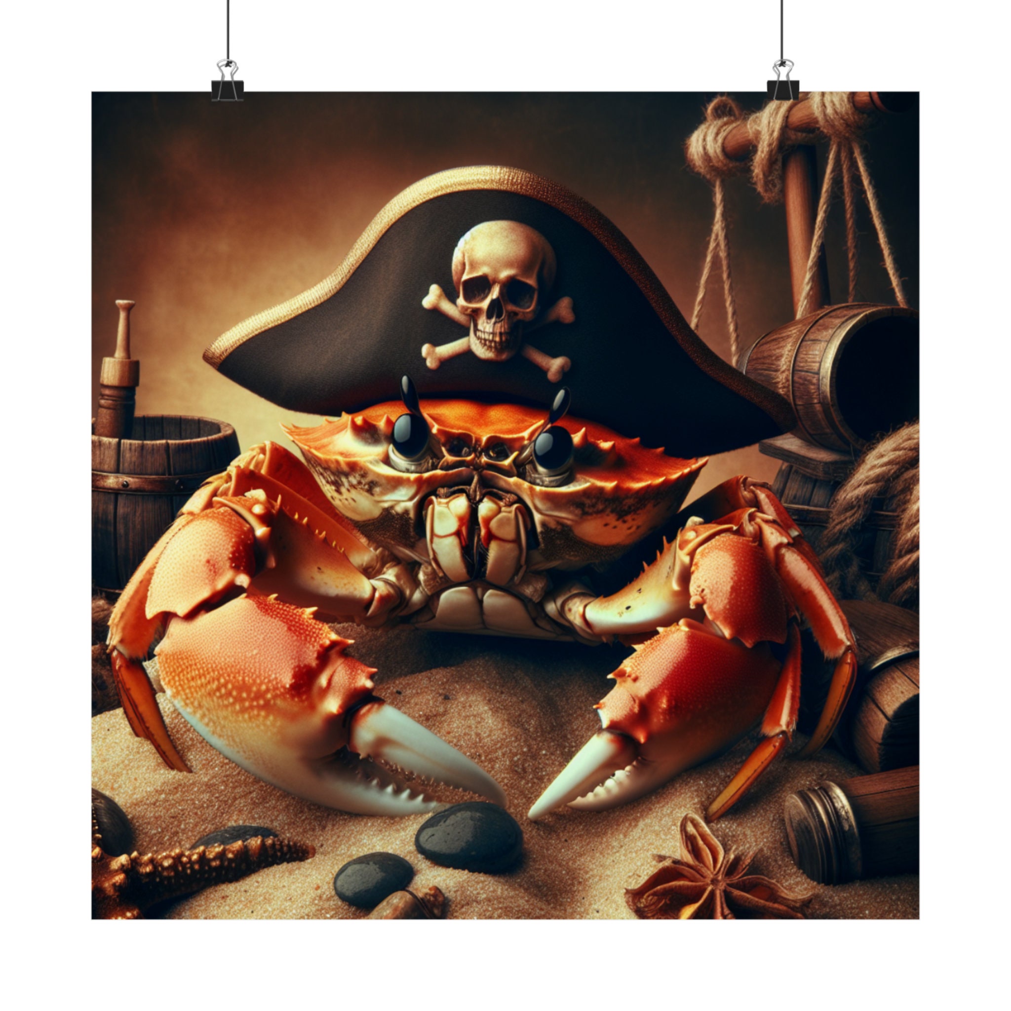 Pirate Crab Photograph Matte Posters - Etsy