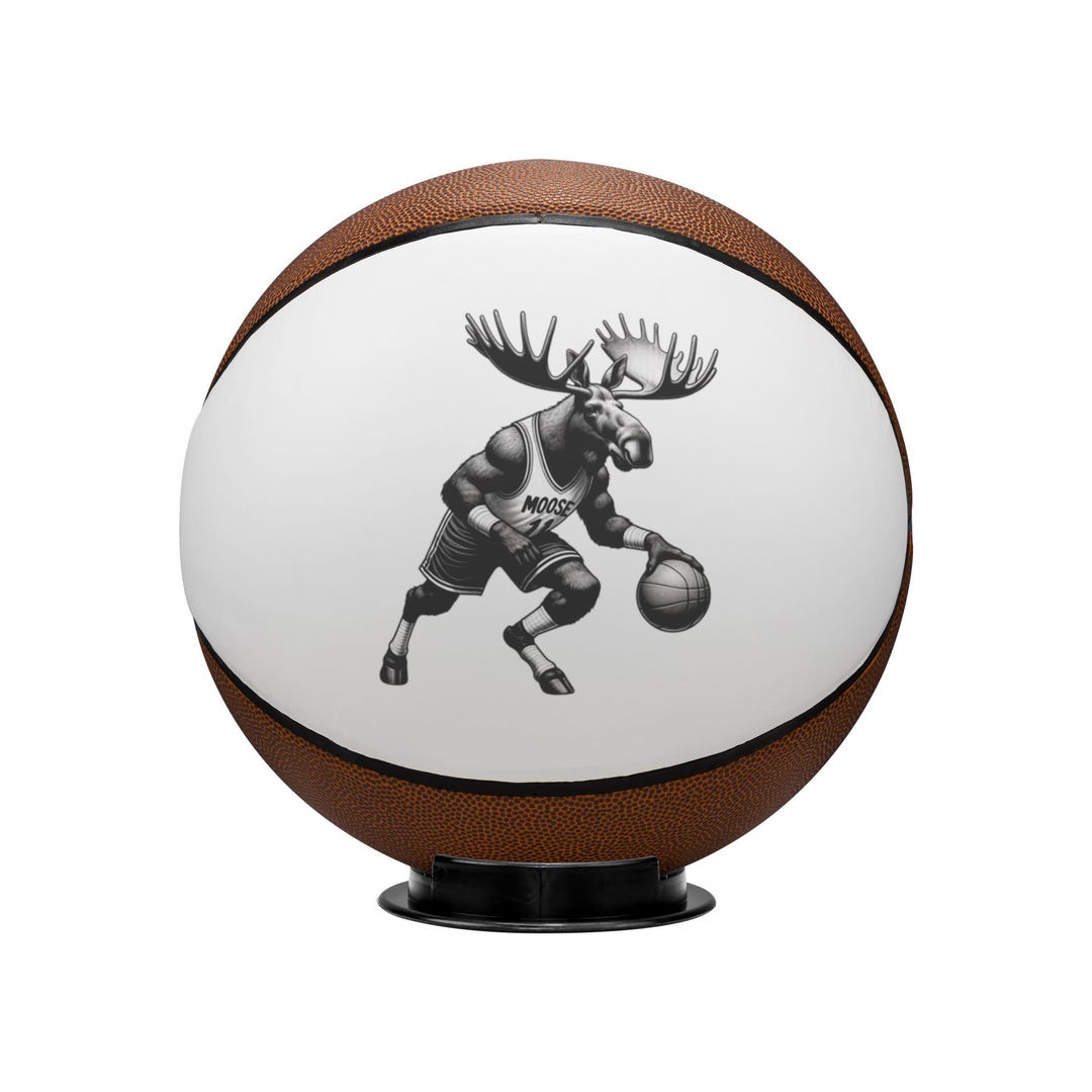 Moose Playing Basketball | Basketball: Full Size Single Panel - Etsy