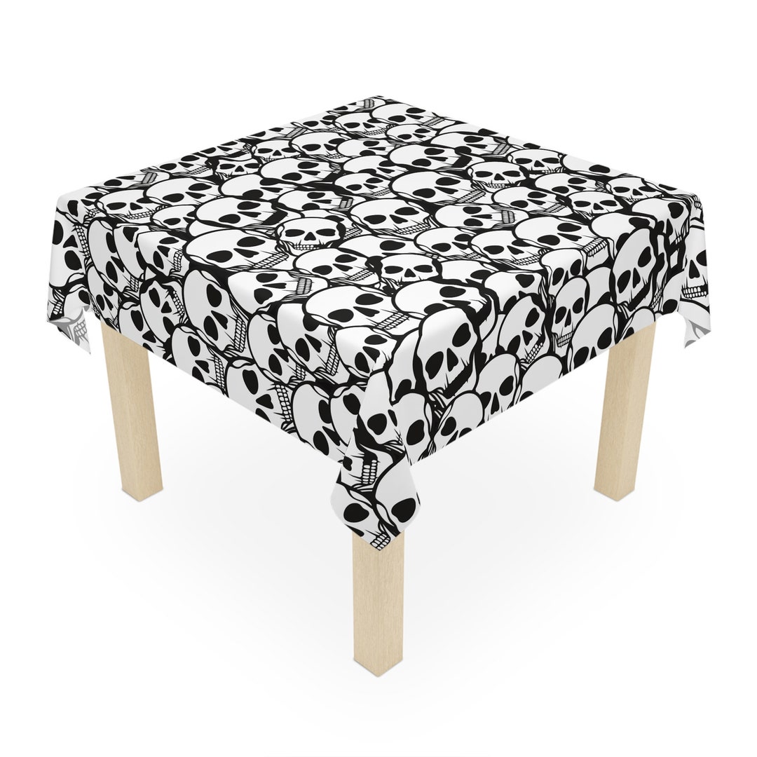 Skull Pile Goth Tablecloth - Etsy