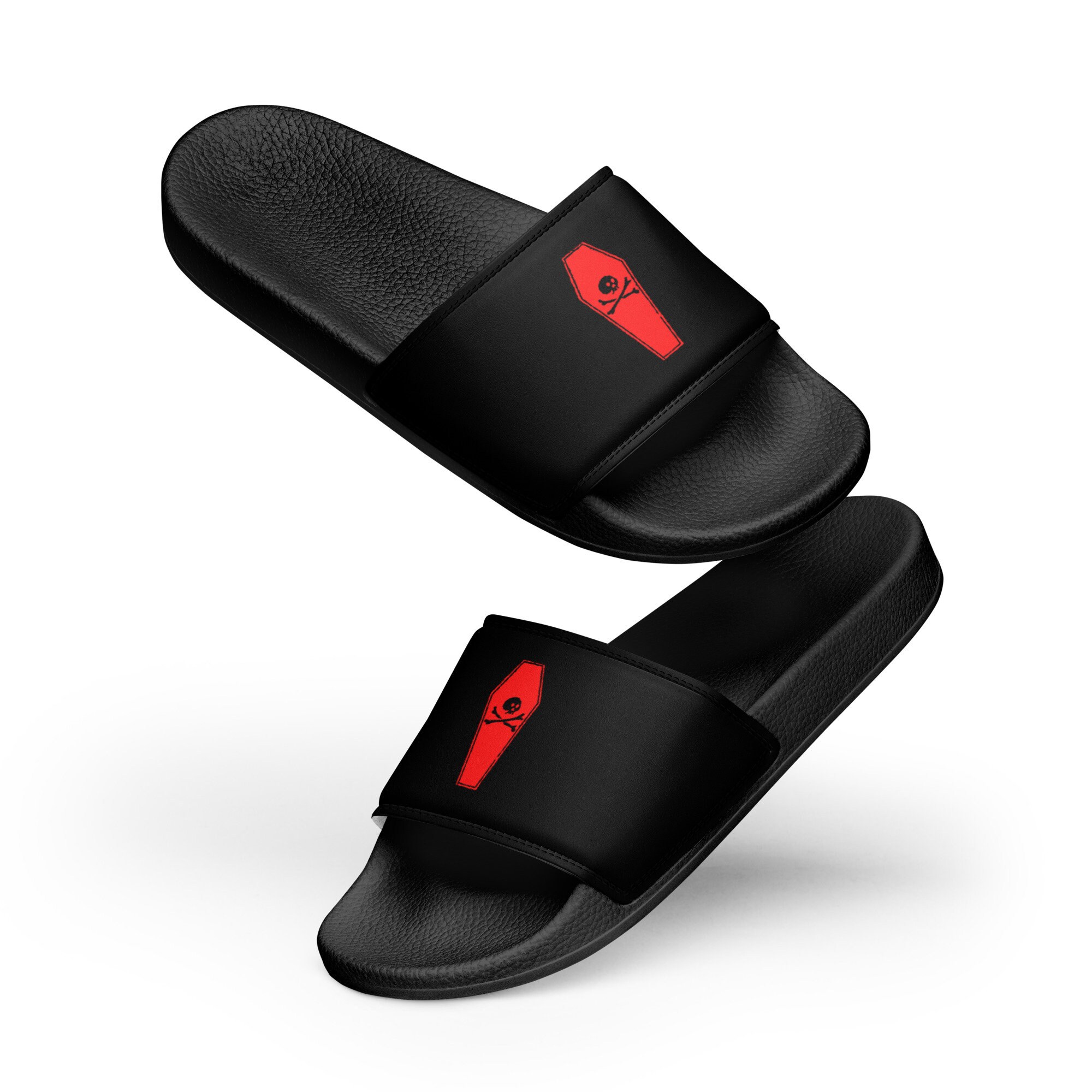 Red Coffin Goth Mens Slides - Etsy