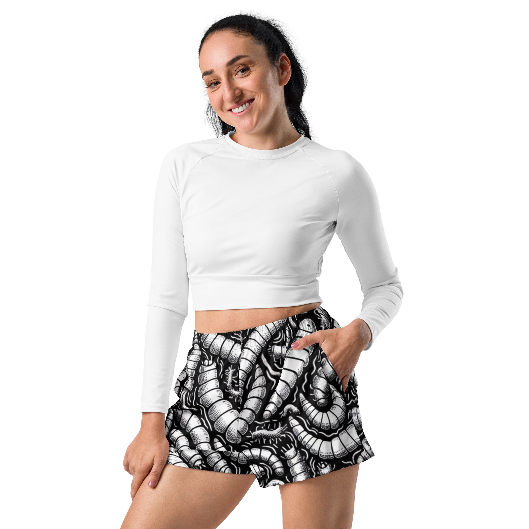 Maggots Goth Horror Zombie Themed Womens Recycled Athletic Shorts - Etsy