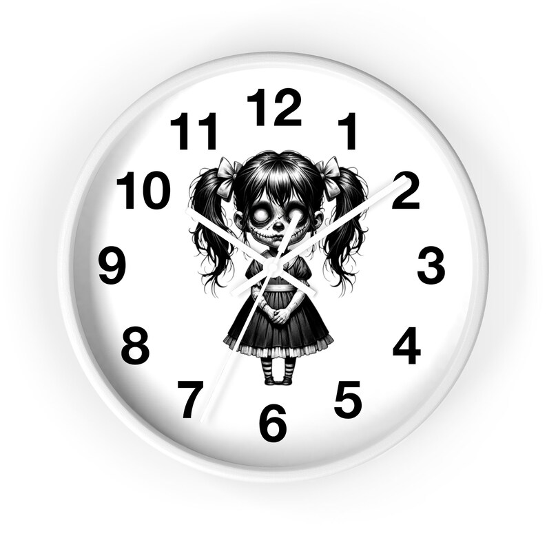 Zombie Goth Girl | Goth Horror Themed Wall Clock - Etsy