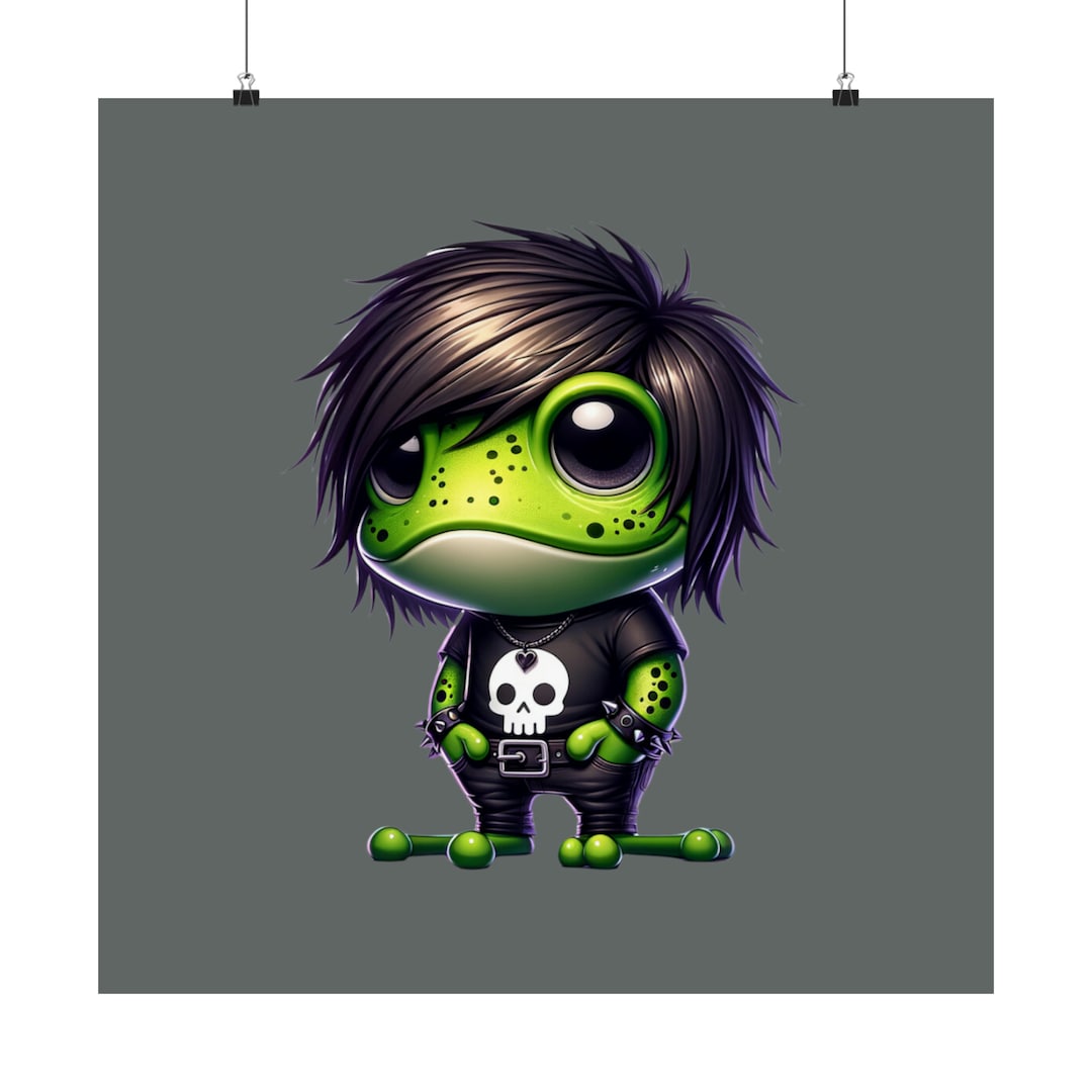 Emo Frog Matte Posters - Etsy