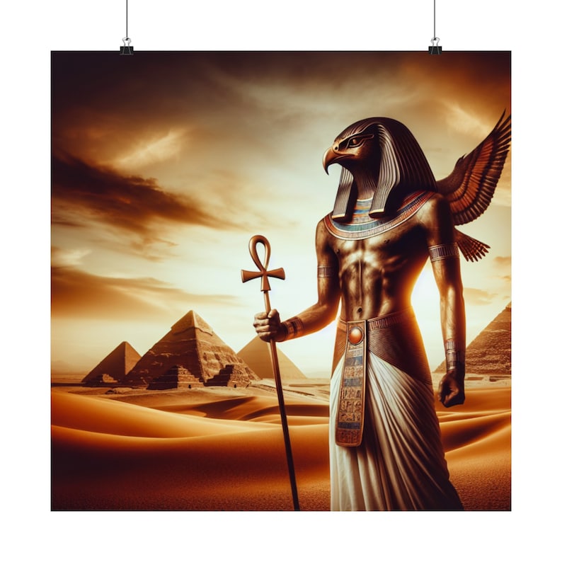 Horus by the Great Pyramids Ancient Egyptian Themed Matte Posters - Etsy