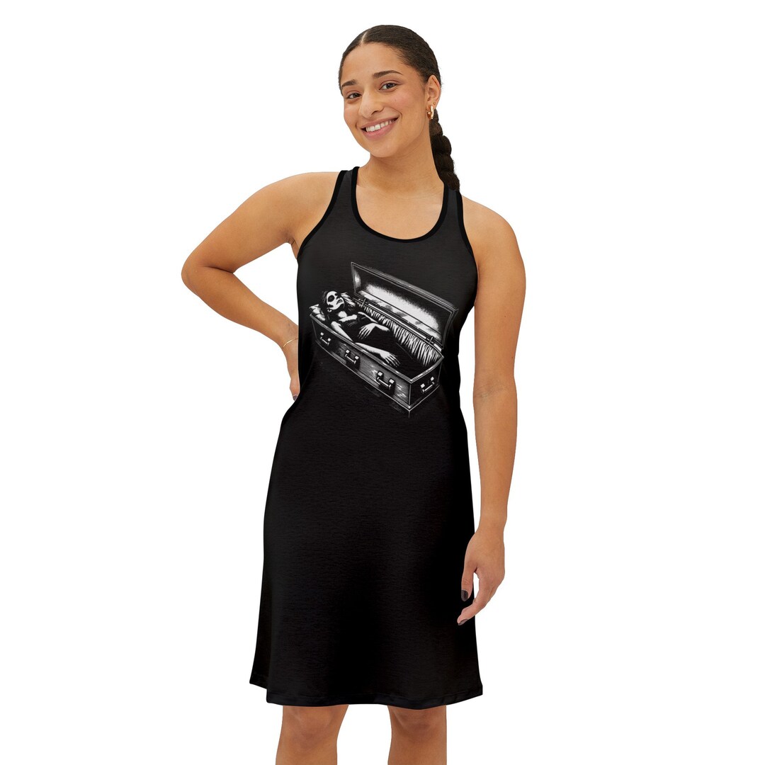 Goth Girl in A Casket Goth Women's Racerback Dress AOP - Etsy
