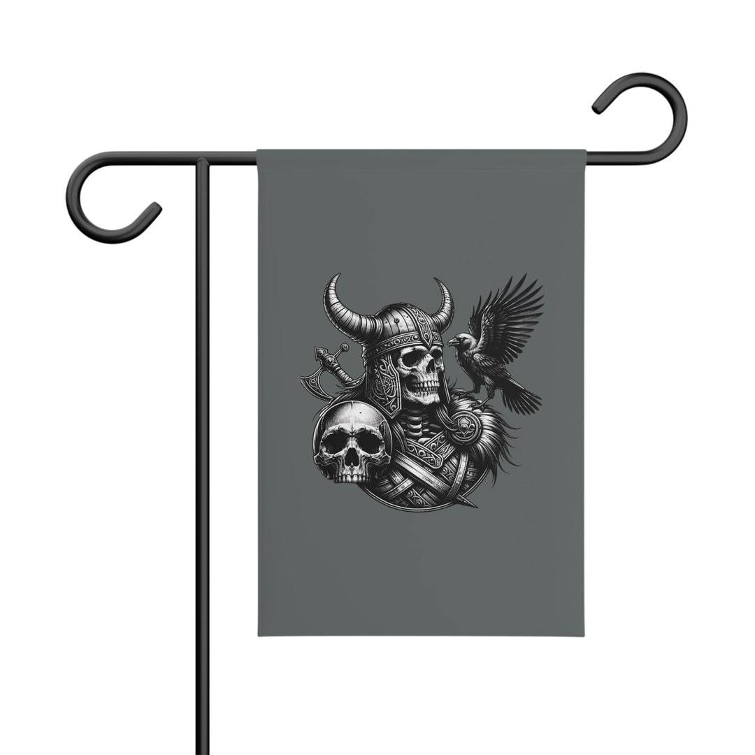 Viking and Raven | Gothic Viking Garden Banner - Etsy