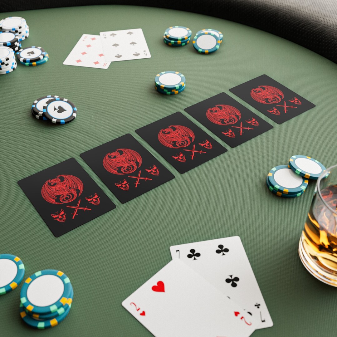 Red Dragon Medieval Themed Goth Poker Cards - Etsy
