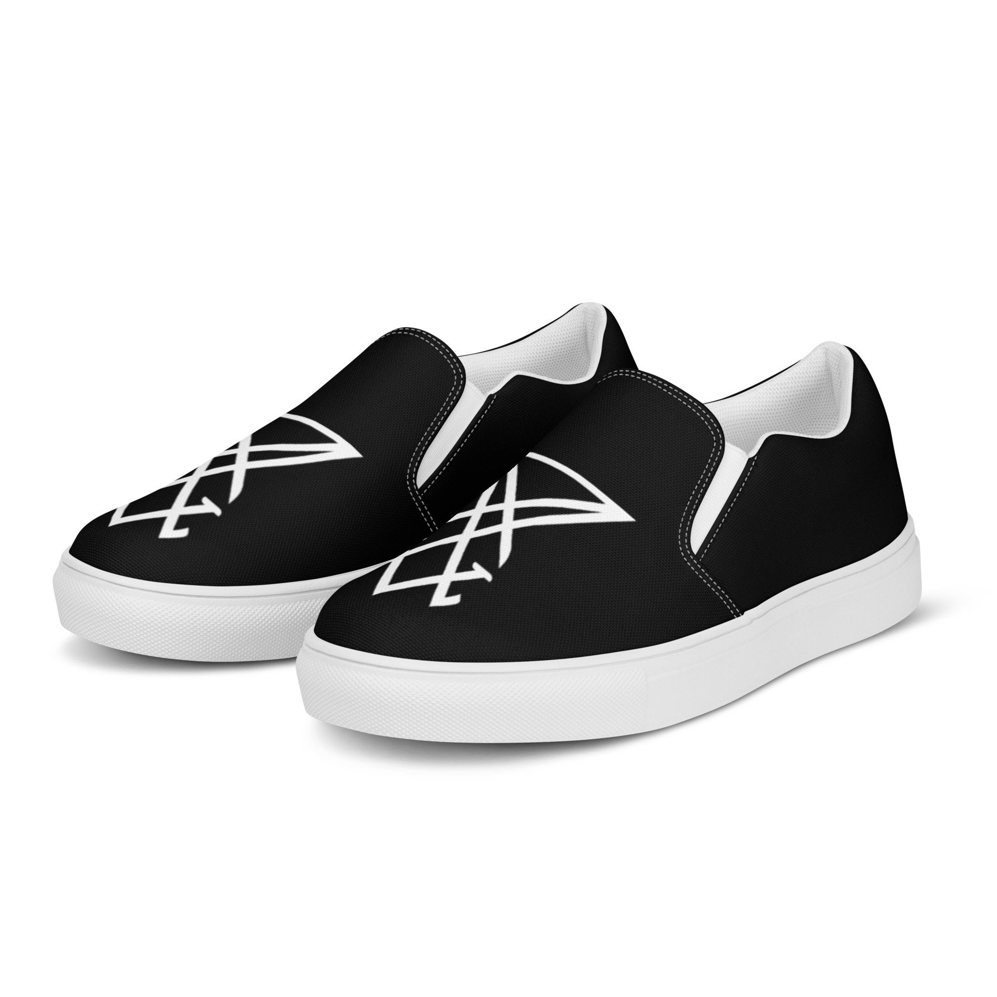 Sigil of Lucifer Occult Themed Goth Mens Slip-on Canvas Shoes - Etsy