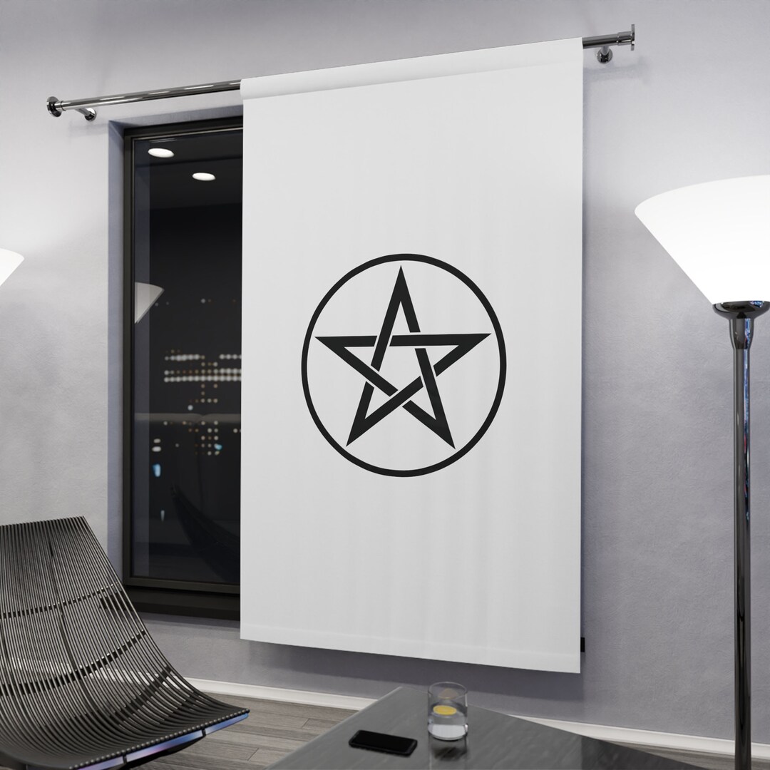 Wiccan Pentagram Occult Window Curtains 1 Piece - Etsy