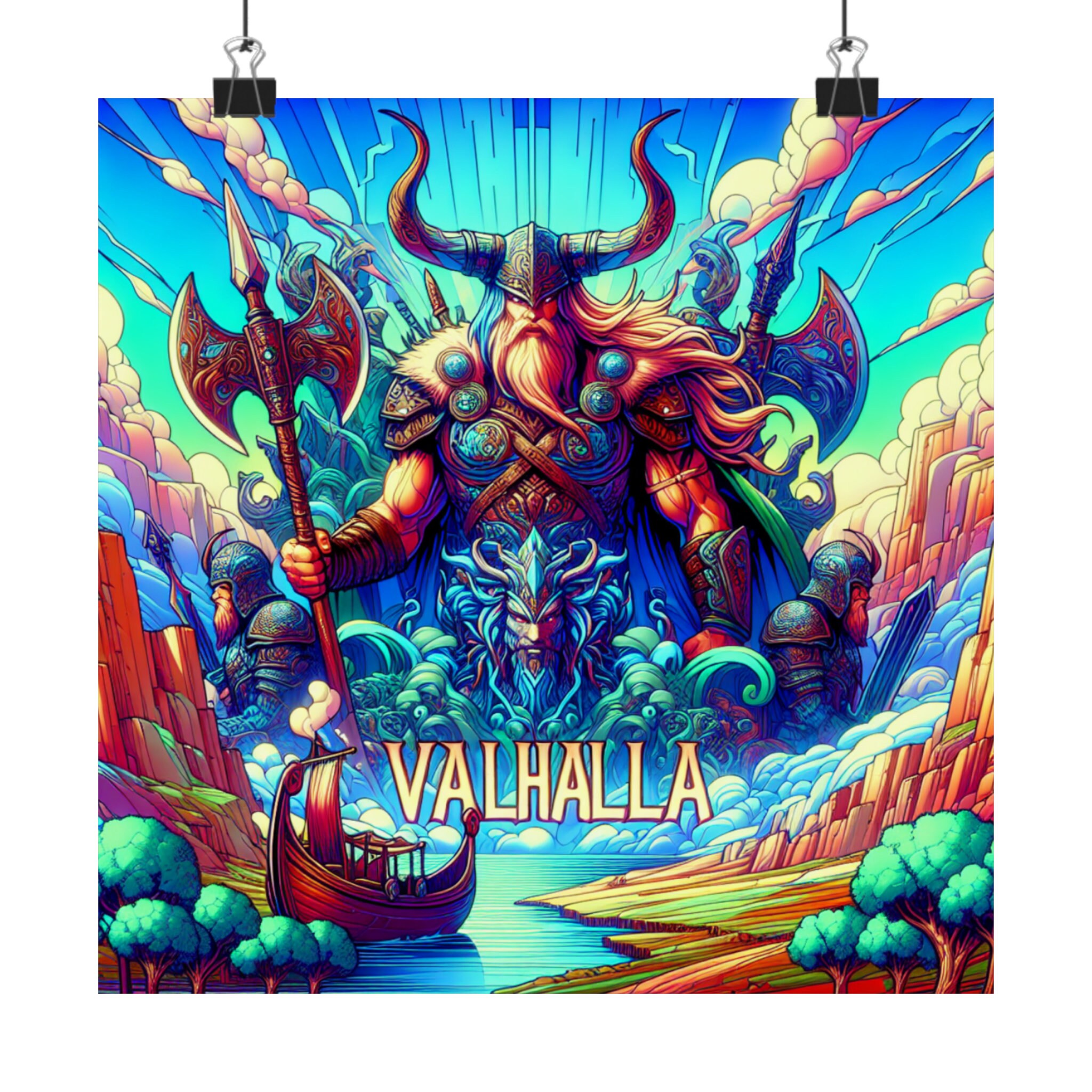 Valhalla Viking Matte Posters - Etsy