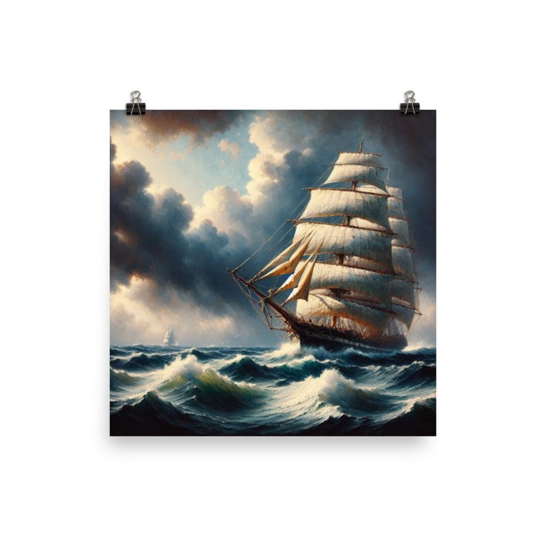 Sailing Ship Poster - Etsy